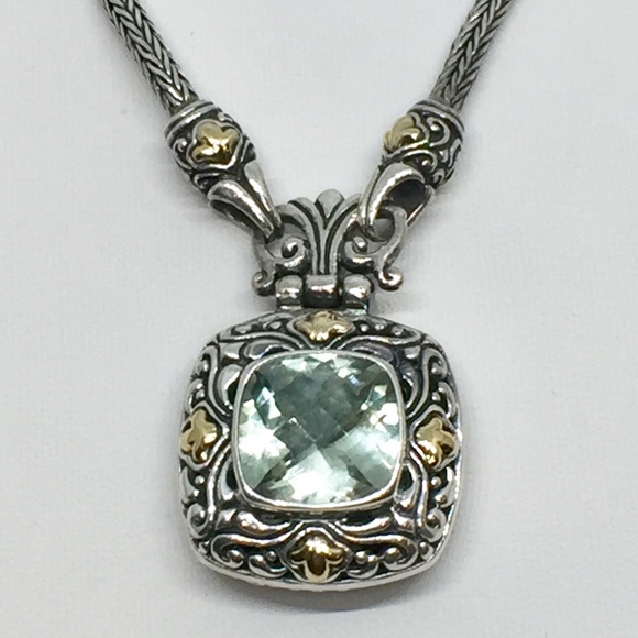 Samuel B. | Jewelry | Samuel Benham Sterling8k Green Amethyst Necklace ...